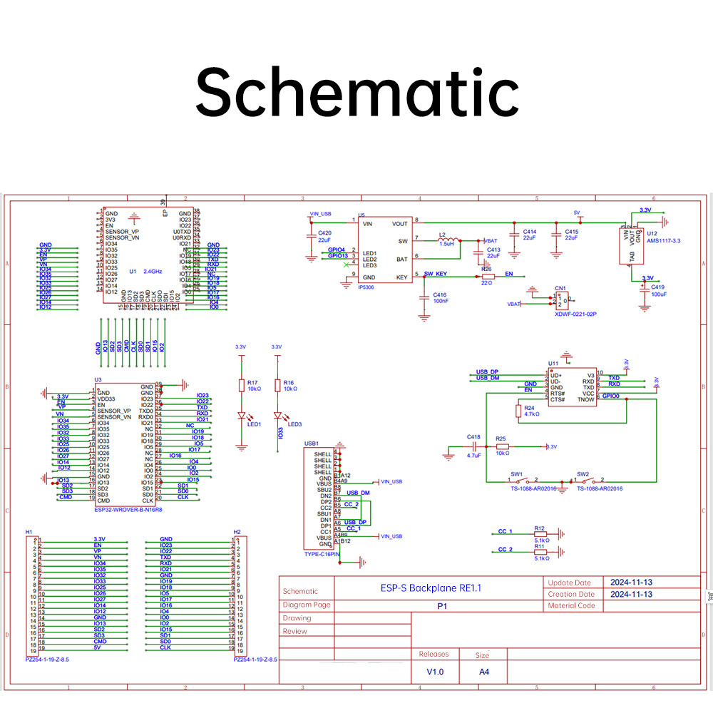 Pcbfun Esp32 Wifi Development Board Module 24g With Battery Interface Onboard Esp32 S Module