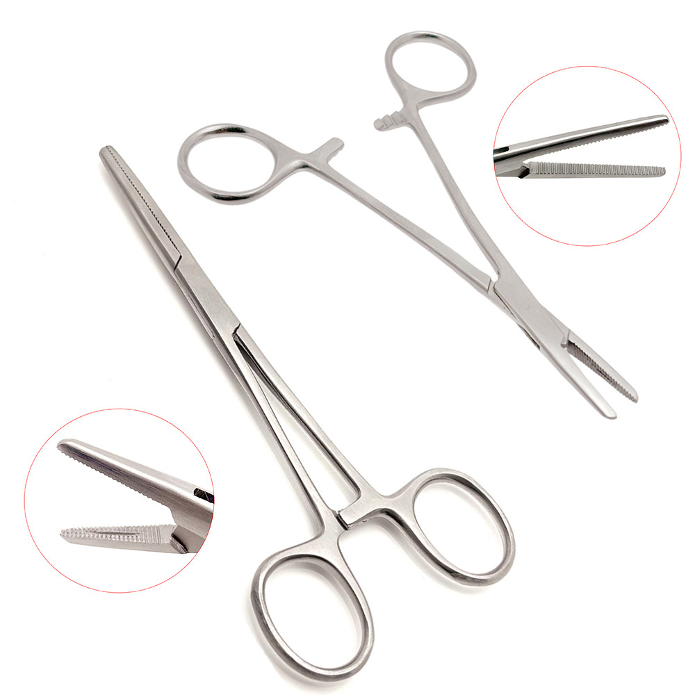 14cm Stainless Steel Needle Holder Hemostatic Clamp Forceps Surgical ...