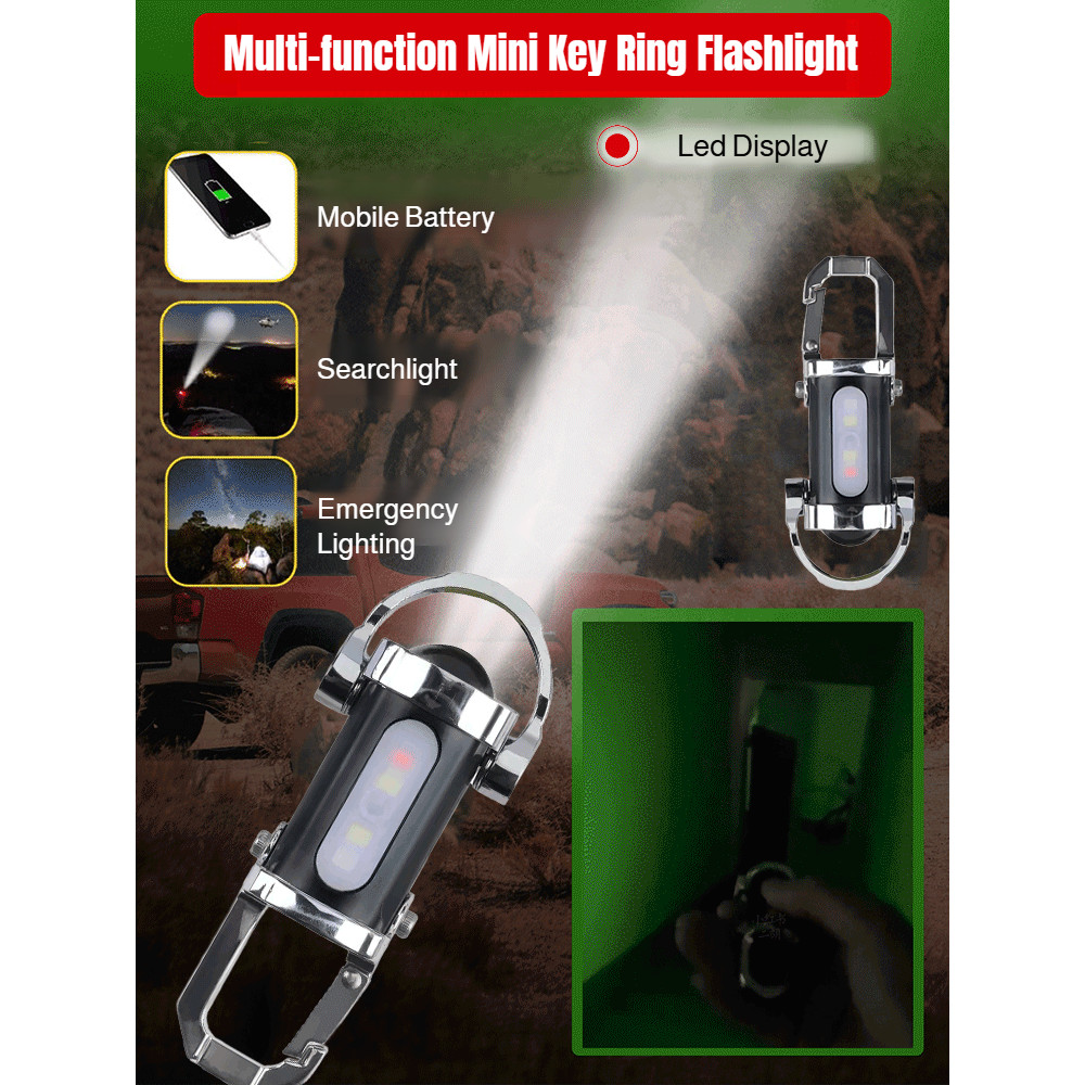【Hot🥇】【Super Bright Flashlight】keychain Flashlight LED Flashlight Mini ...