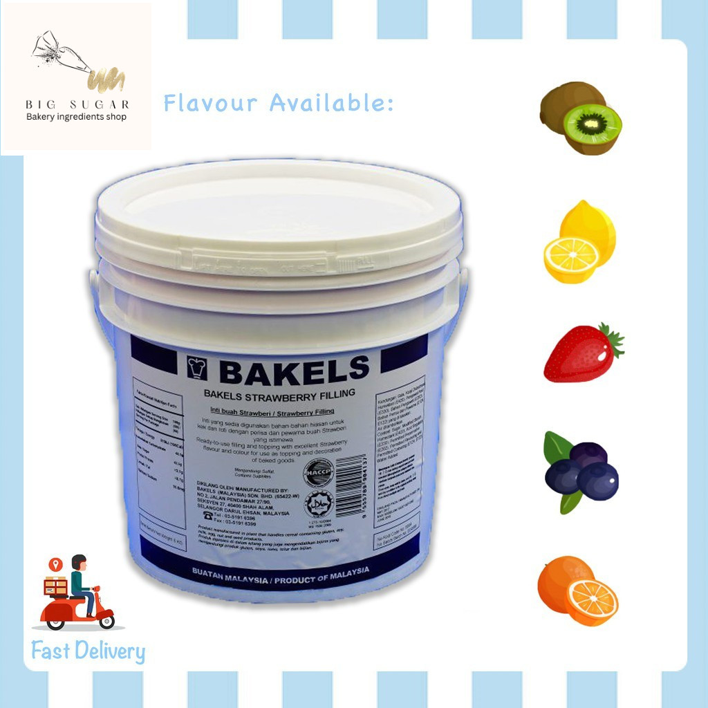BAKELS Filling 50%/5%Fruit Fino Filling Ready For Eat Decorations kek ...