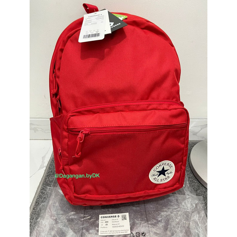MERAH Original Converse Backpack Bag 100% Red Full Limited Edition ...