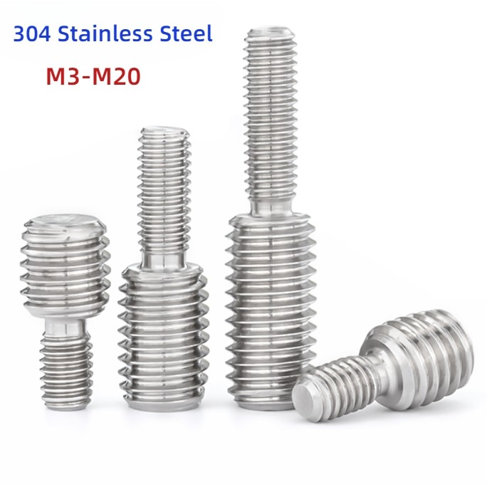 M4 M5 M6 M8 M10 M12 M16 M20 Conversion Screw Stainless Steel Metric Thread Double-end Converter ...