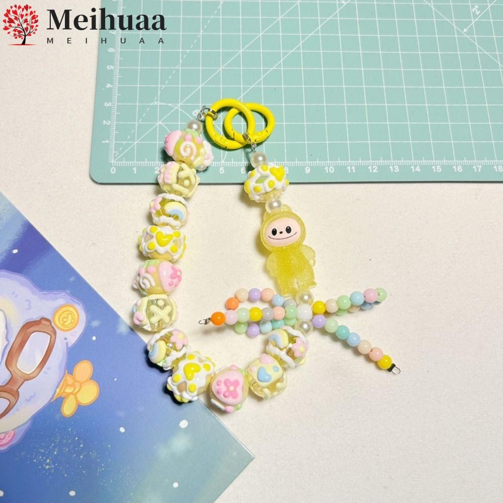 MEIHUAA Labubu Phone Chain, Hand-painted Beaded Bag Charm Rope, Cute ...