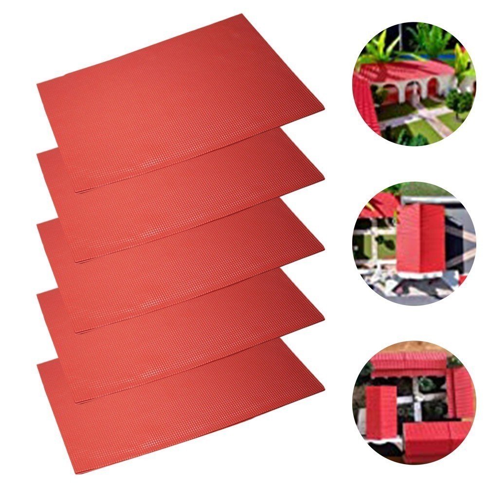 (MULSTORE) Simulation Tiles Roof Model Building Sand Table DIY PVC Roof ...
