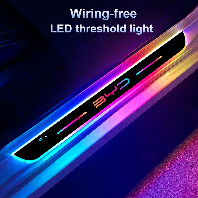 Car door Sill light logo Projector lamp Power Moving LED Welcome Pedal ...