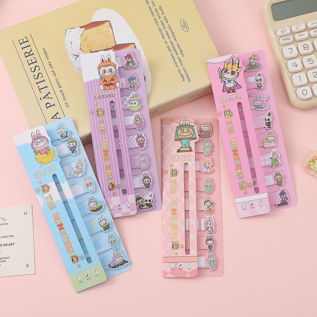 Ossayi Kawaii Labubu Sticky Notes Set 160 Sheets Self-Adhesive Memo ...