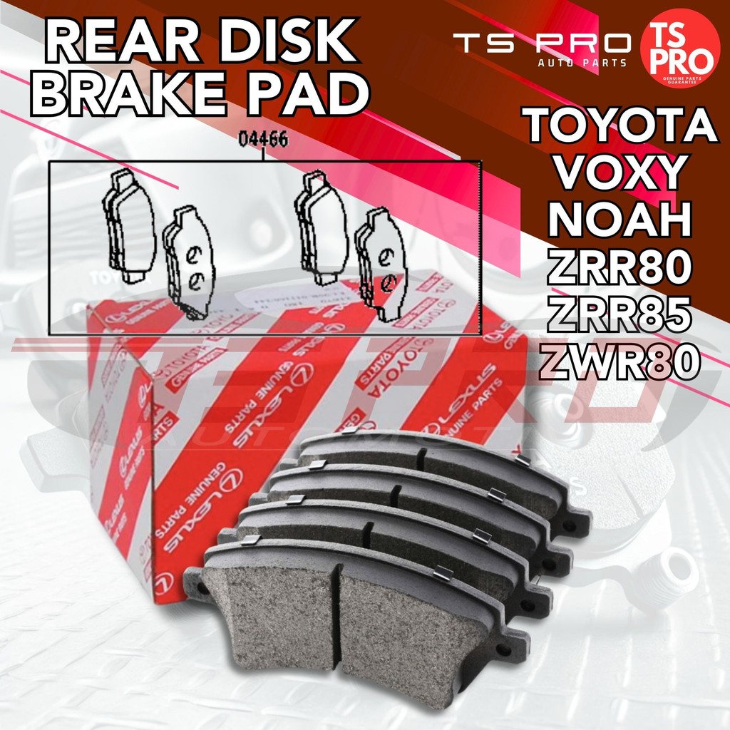 Toyota VOXY NOAH ZRR80 ZRR85 ZWR80 Genuine Rear Disk Brake Pad Disc Brek 04466-28120 | Shopee ...