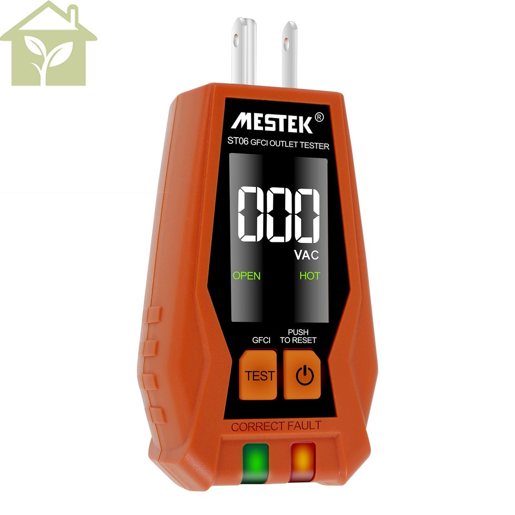 Electrical Outlet Tester 7 Inch Display 3-Wire Circuit Tester Easy Read ...