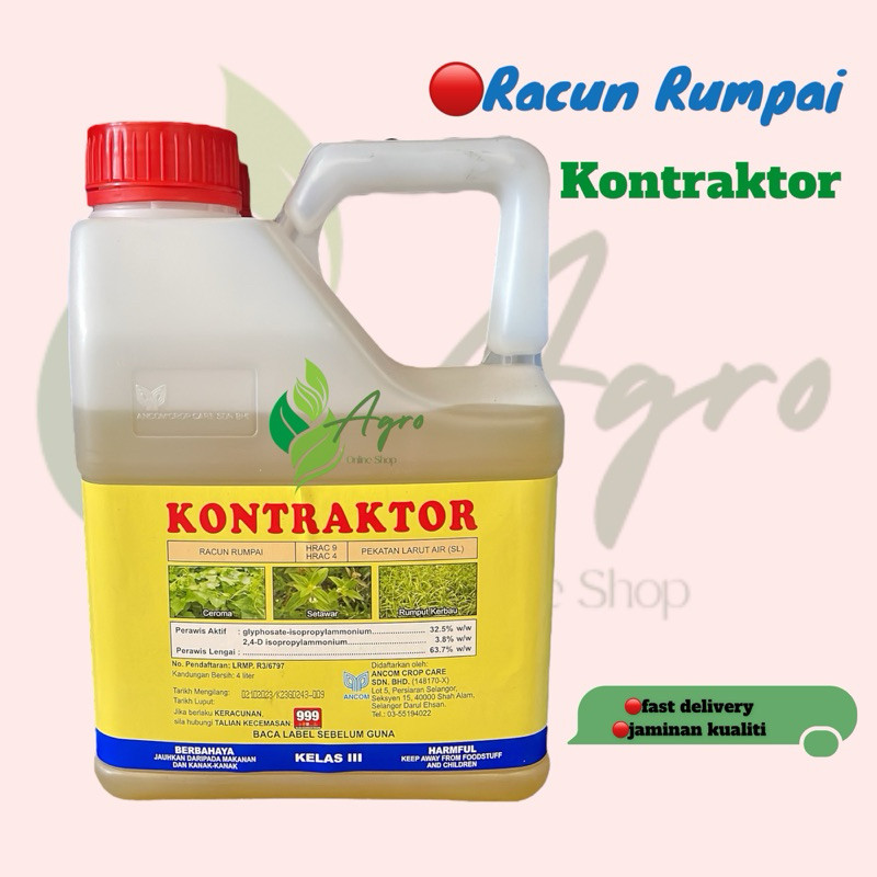 Racun Kontraktor 4Liter/Racun ladang sawit/Batas padi/Herbicide ...
