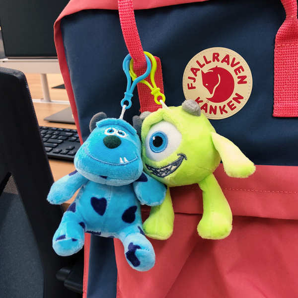 keychain cute keychain Monster College Furry Monster Sullivan Big Eye ...