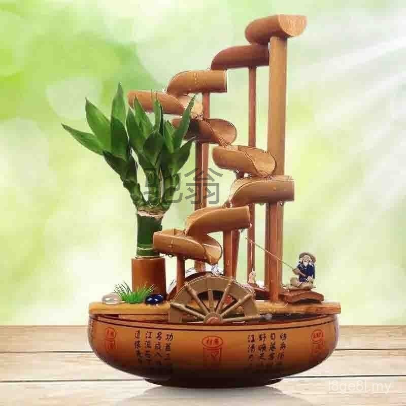 F9w percuma penghantaran seni buluh gunung palsu air mengalir kerajinan ...