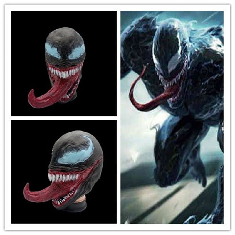 Halloween cosplay Venom Mask Resurrection Marvel Horror Mask Funny ...