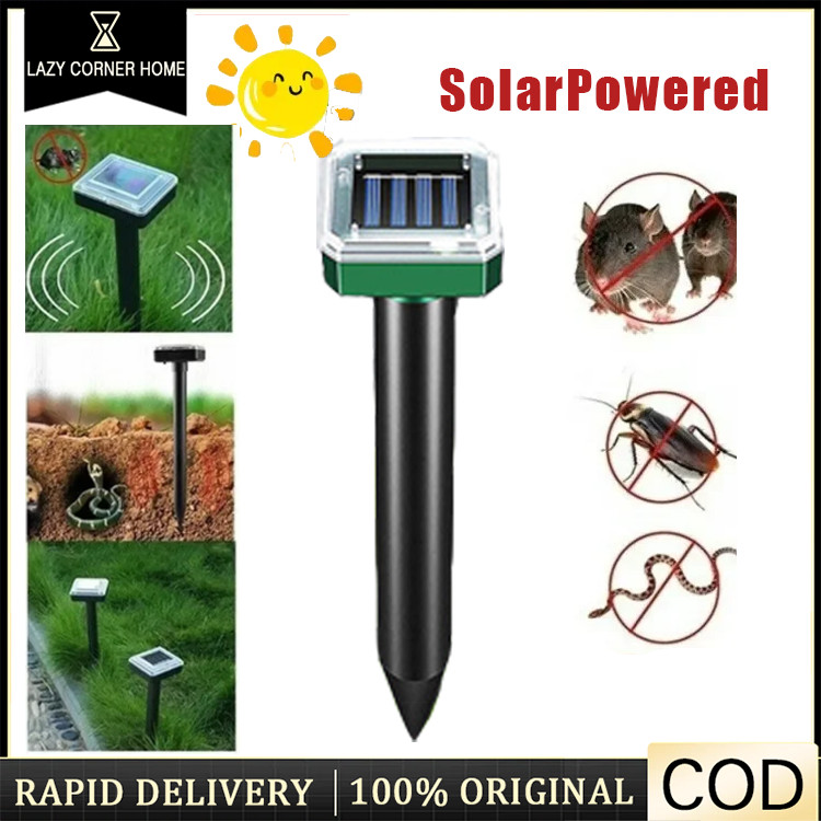 【In Stock】 4pcs Solar Ultrasonic Rat repellent/Mole/bats/Snake ...