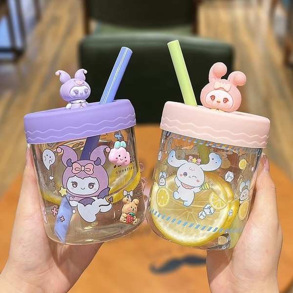 botol air kuromi kuromi bottle Cawan air kanak-kanak, cawan susu isi rumah dengan timbangan ...