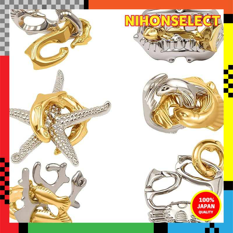 HUAZONTOM Puzzle Toys 6-Piece Set, Difficulty Level 6 to 2, Ring Puzzle ...