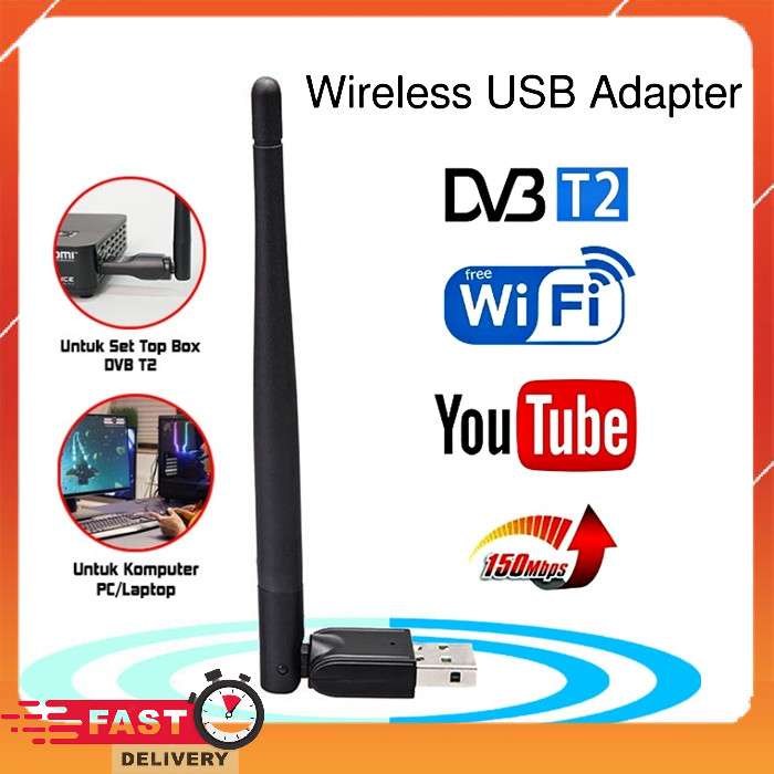 150Mbps DVB-T2 WiFi Adapter - Wireless Dongle Receiver for TV Box, PC, and Laptop/接收器 | Shopee ...