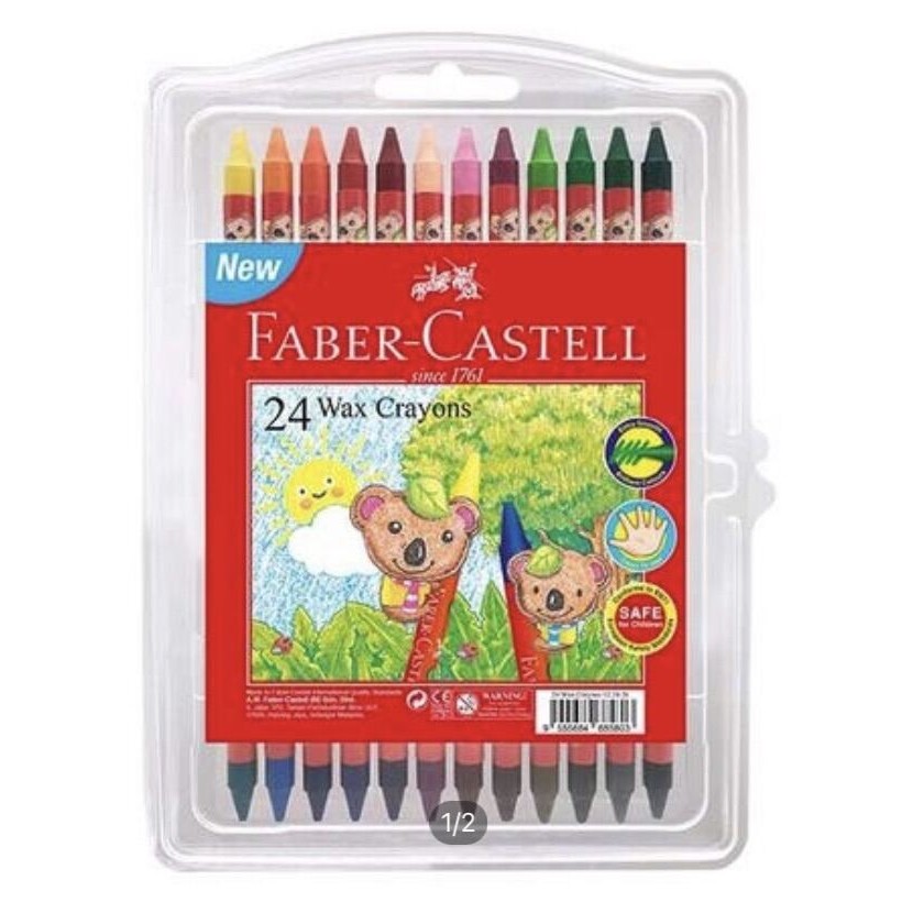 Faber Castell Wax Crayon 24colours | Shopee Malaysia