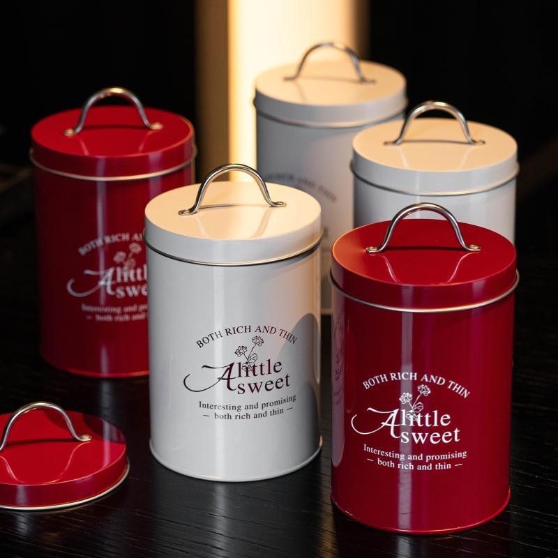 New Year Handle Tin Box Biscuits Candy Packaging Box Baking Cookies ...