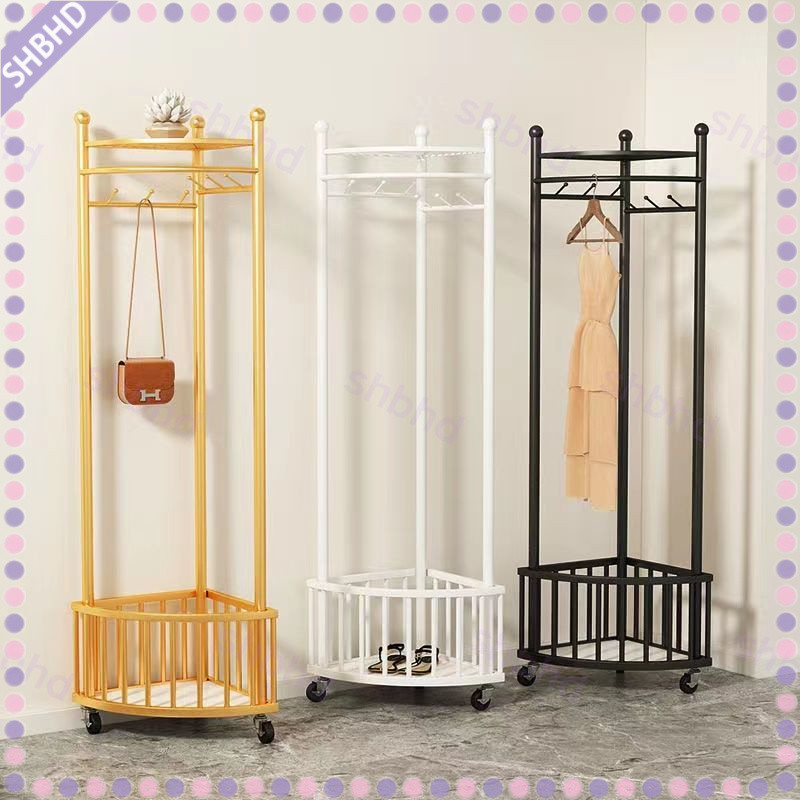 Corner Coat Rack Floor-standing Bedroom Corner Coat Rack Corner Simple ...