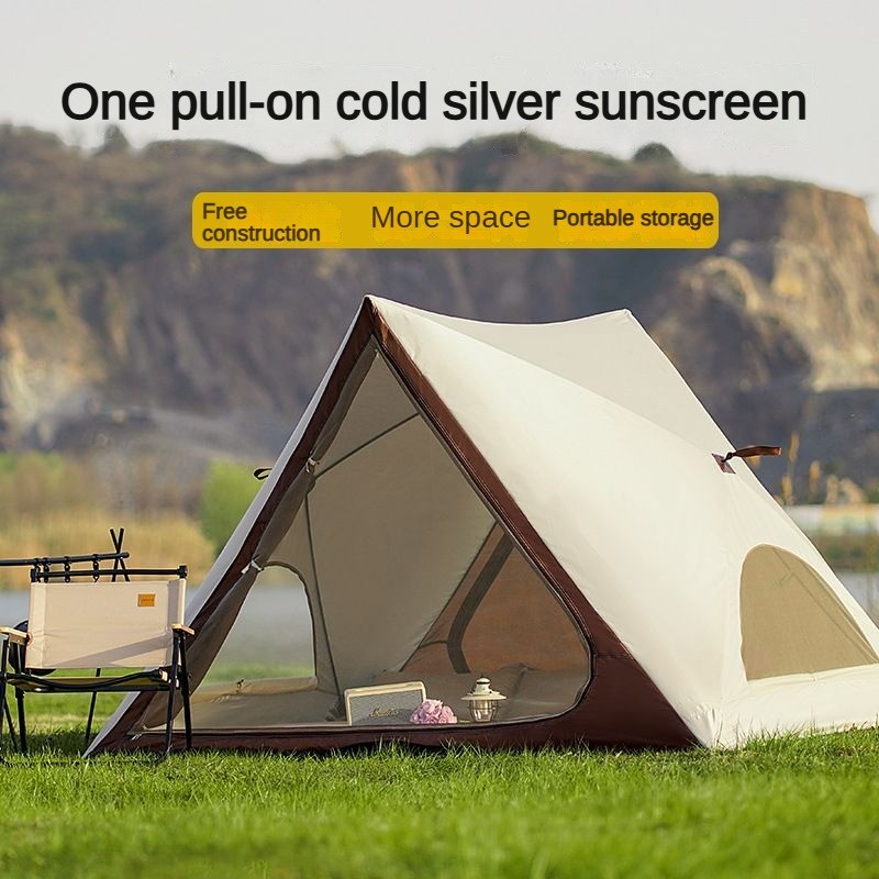Beach Tent Portable Outdoor Camping Triangle Tent Fully Automatic Quick ...