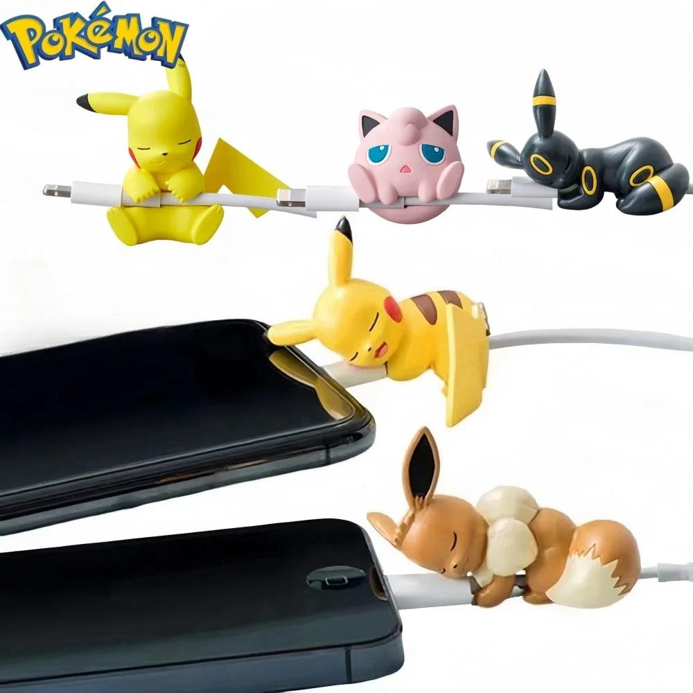 Pokemon Pikachu Data Cable Protective Sleeve Kawaii Anime Kids Toys ...