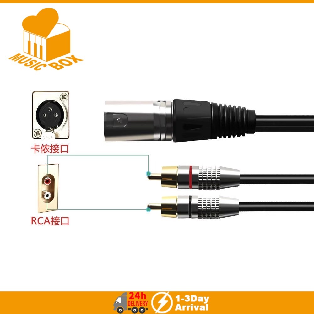 Rca Line Audio Line 2RCA To XLR Canon Male/female Double Lotus To Canon ...
