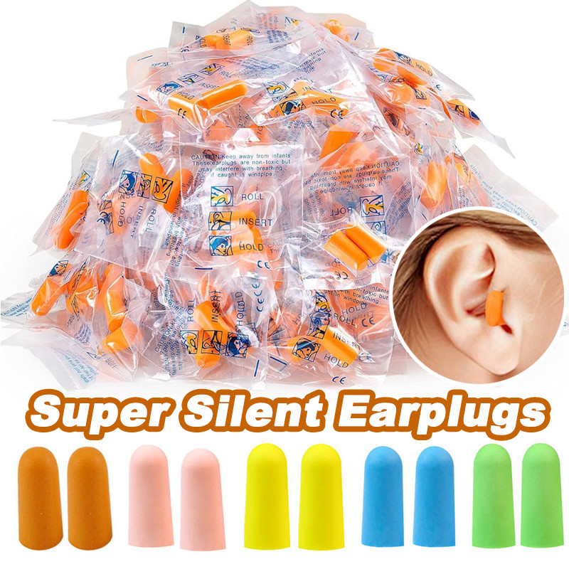 Upgrade Silent Earplugs Work Noise Reduction Sound Insulation Soft Ear ...