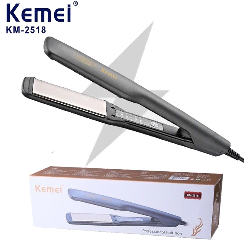 Kemei KM-2518 Flat Iron Professional Performance Hair Styler Ceramic Hair Straightener ...
