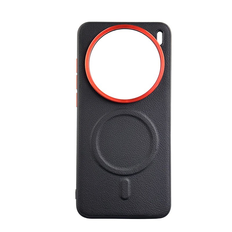 Metal Large Hole Magnetic Leather Case for Vivo X200 Pro Mini X200Pro ...