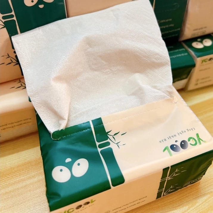 Giadunghn01 1 box of YCOOL bamboo tissue panda tissue paper 300 sheets ...