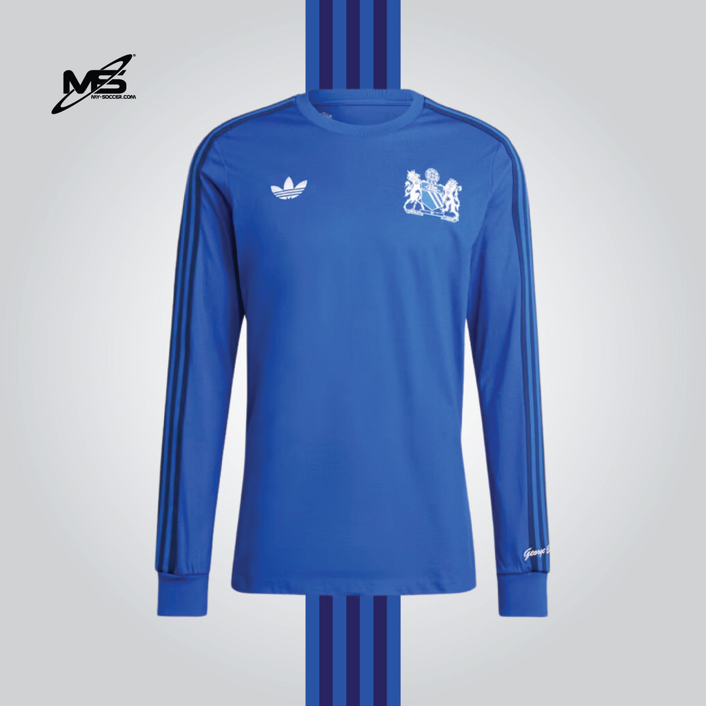 Manchester United x George Best x adidas Originals Long Sleeve Jersey ...