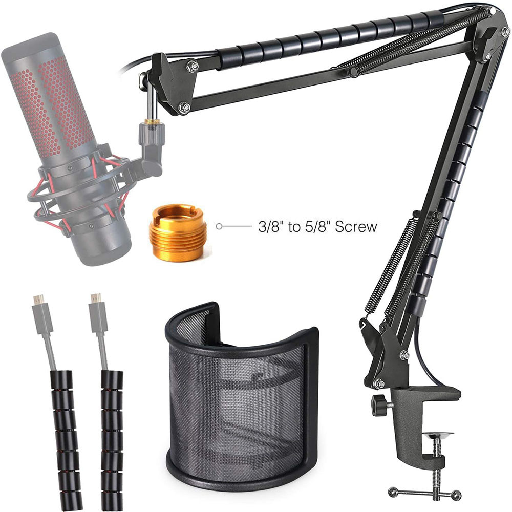 QuadCast Boom Arm with Pop Filter, Mic Arm Microphone Arm for HyperX ...