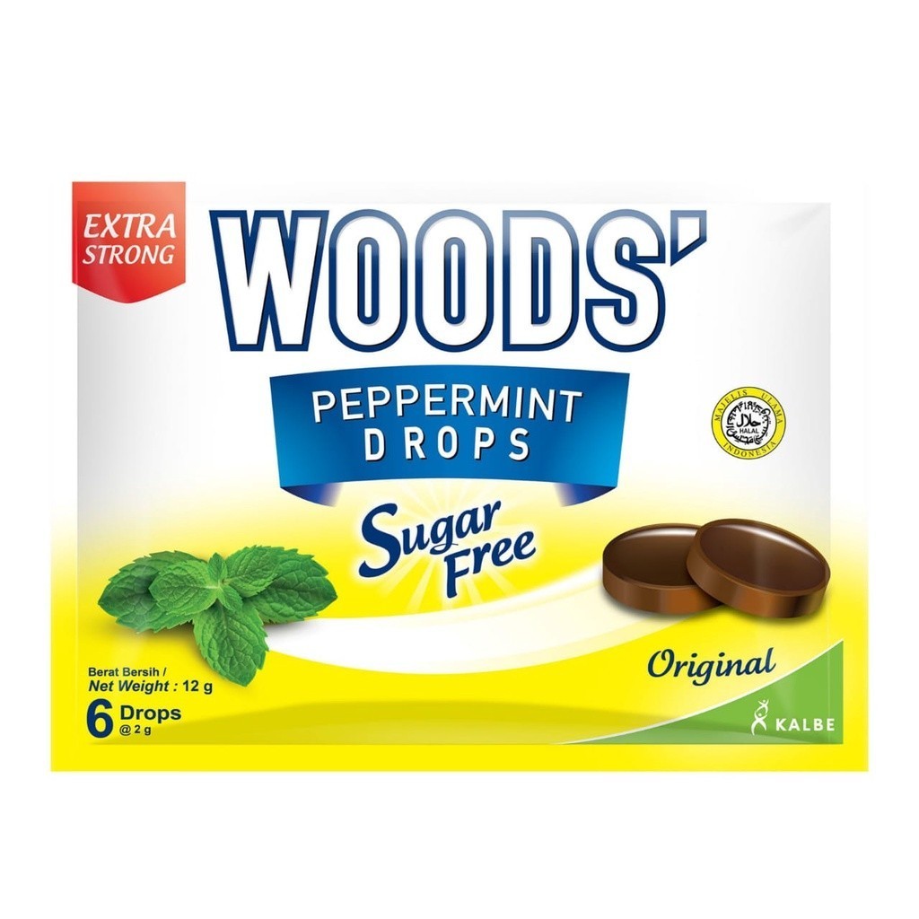 WOOD'S PEPPERMINT DROPS SUGAR FREE (ORIGINAL) 12G (EXP: 08/2025 ...