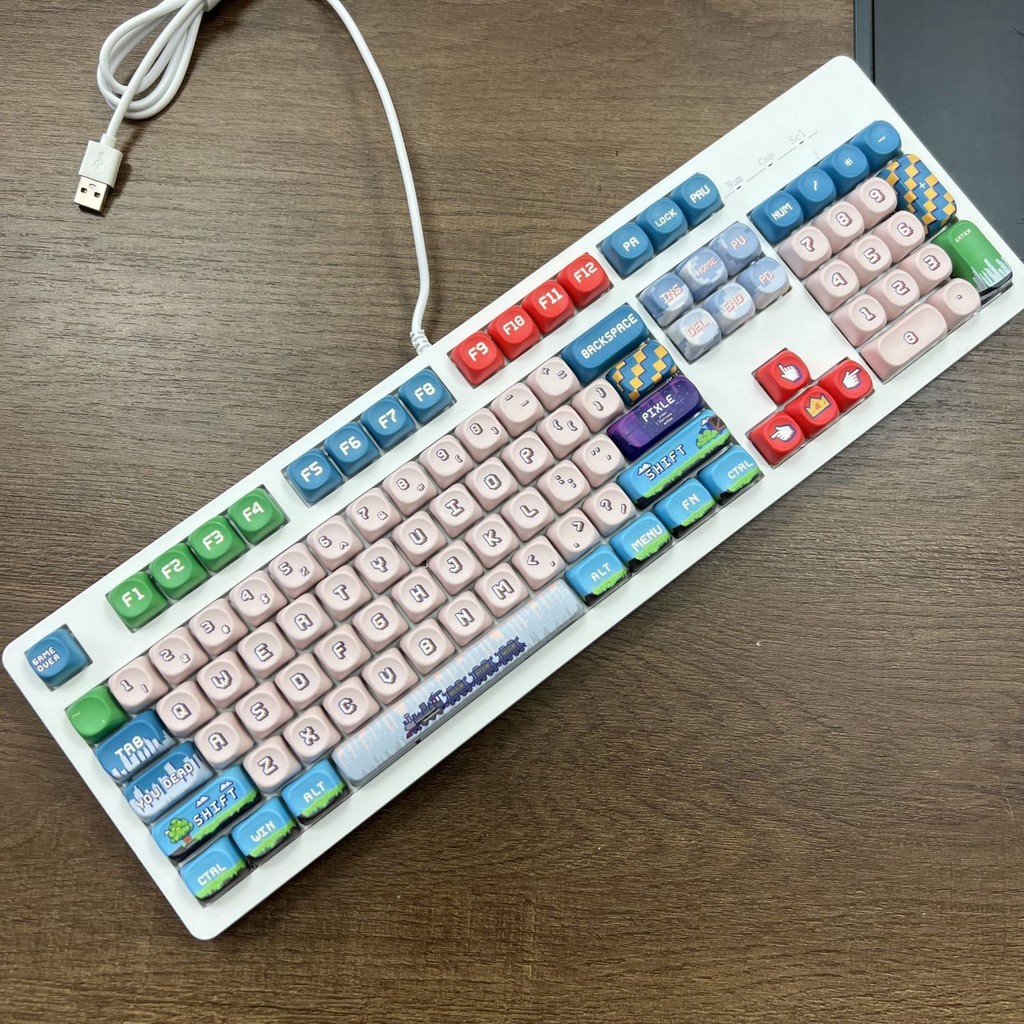 104-key Mechanical Keyboard Plug-In Axis Full-Key No-Rush PBT Full Five ...