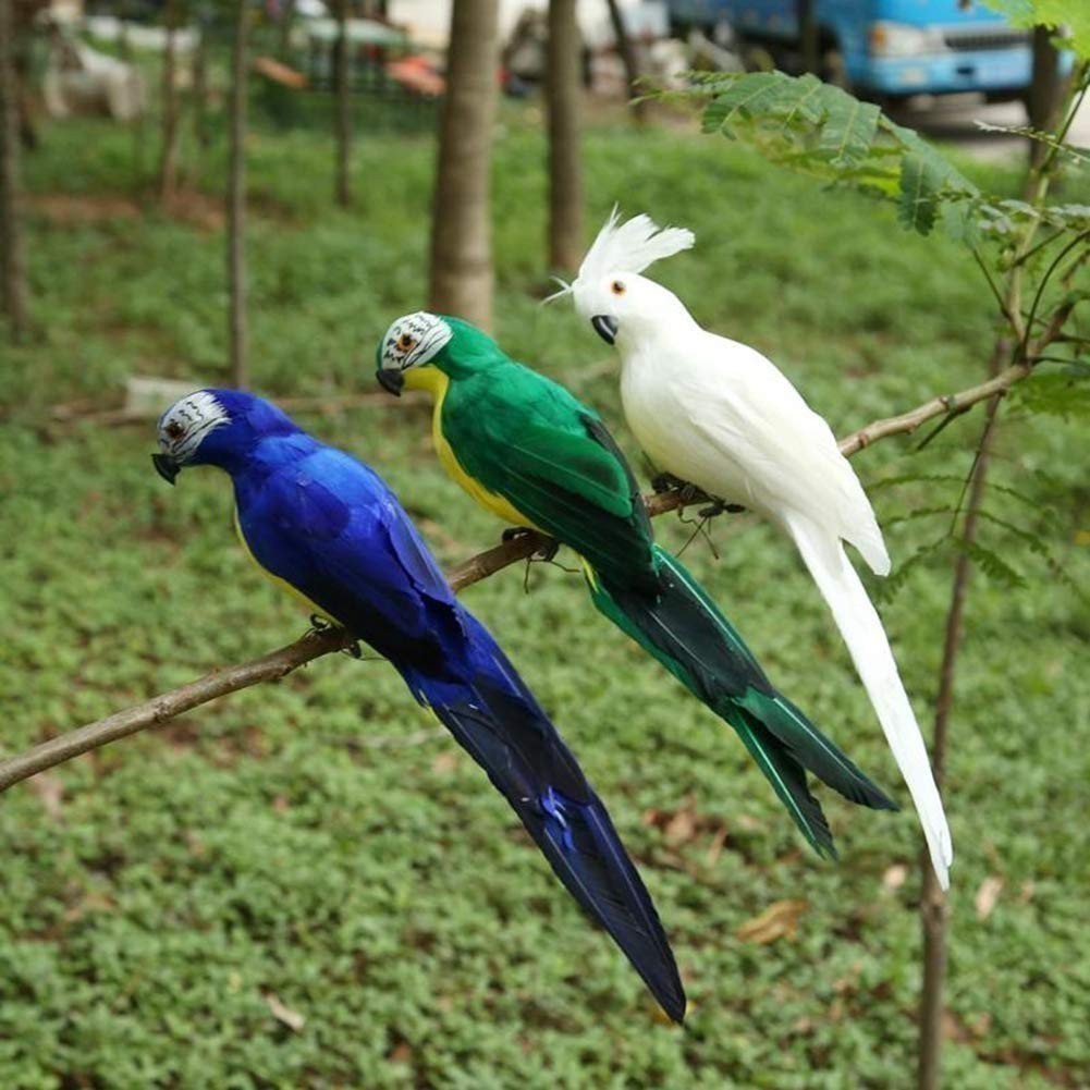 Artificial Fake Parrot Lifelike Feathered Bird Imitation Garden ...