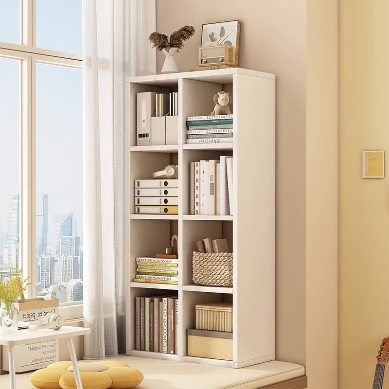 Rak buku sederhana, rak lantai, kabinet simpanan kecil, kabinet petak ...