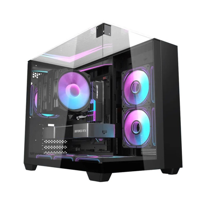 DarkFlash Casing TH285M - M-ATX PC Case - BLACK | Shopee Malaysia