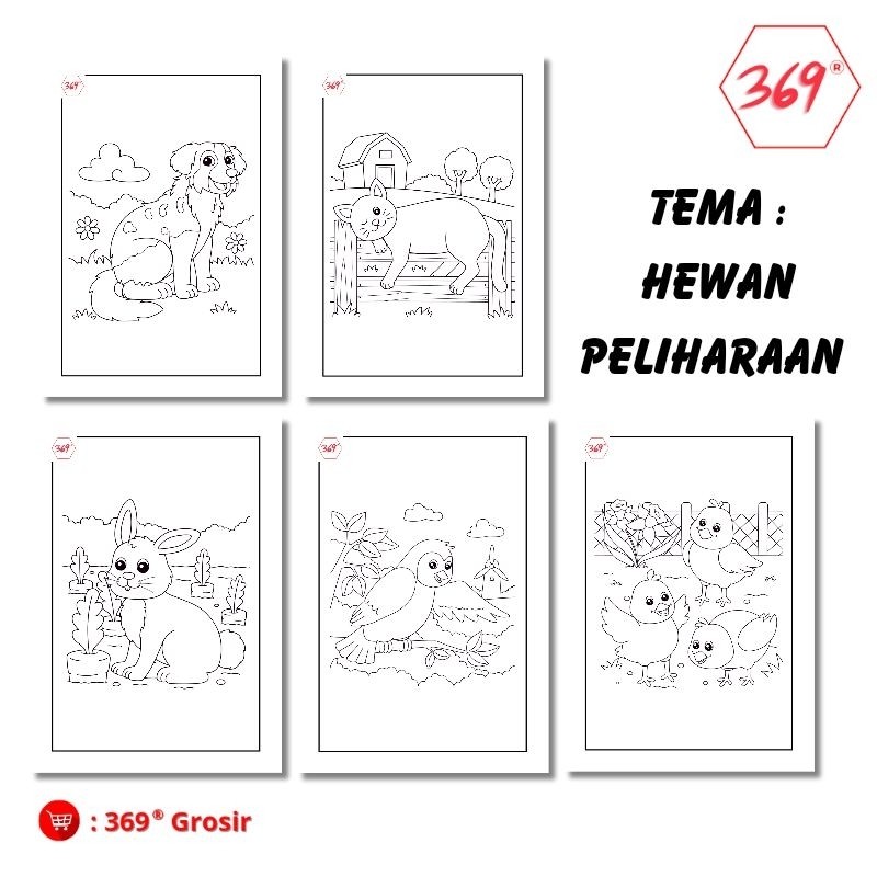 369 - COLORING PAPER / COLORING / DRAWING PAPER / MAINTENANCE ANIMALS ...