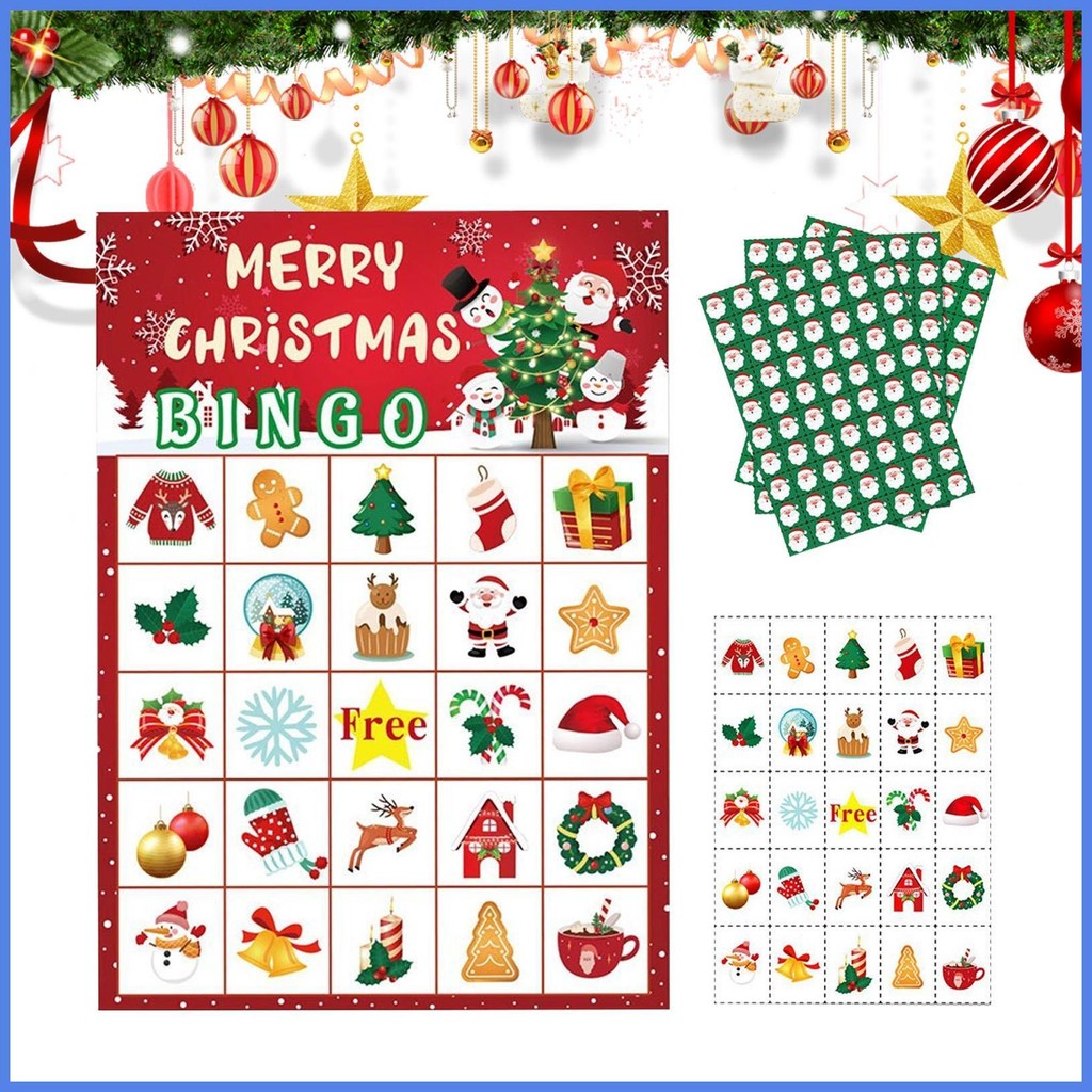 Christmas Gathering Cards Game 24-Player Interactive Paper Card Game ...