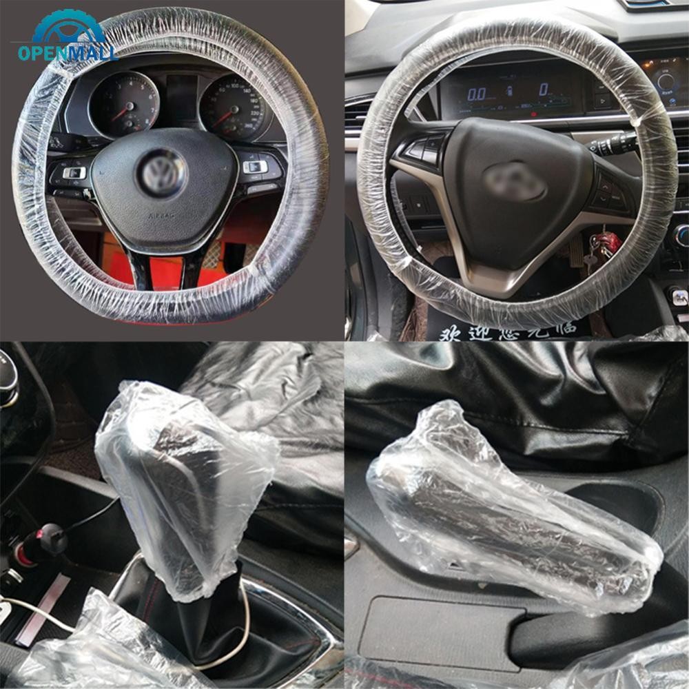 OPENMALL 50pcs Disposable Universal Car Transparent Steering Wheel ...