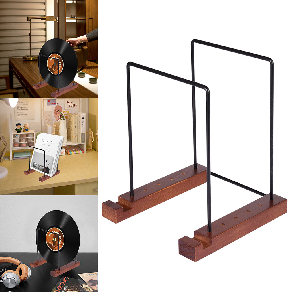 【Brighthor】Record Holder Stand Tabletop Wooden Record Stand Vinyl ...