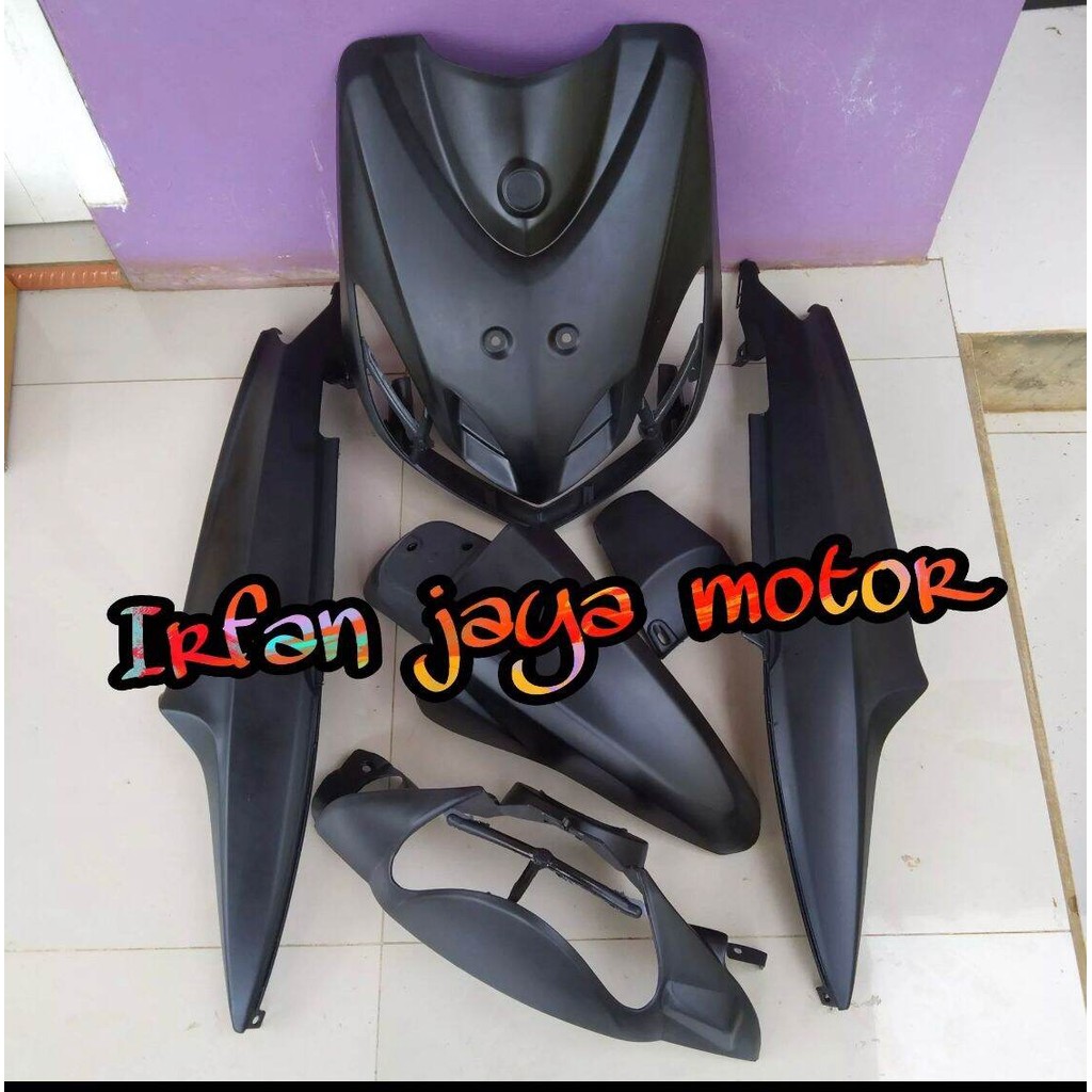 HITAM Full Body Alus Yamaha Mio smile Sporty Custom Matte Black Color ...