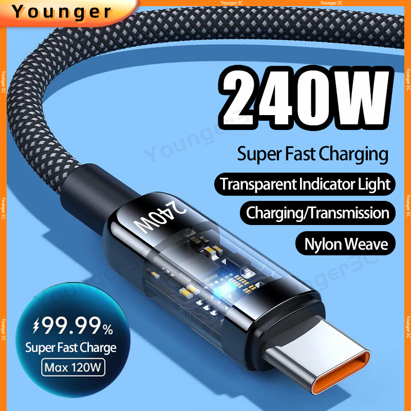 Intelligent Charging Warehouse 240W Super Fast Charging Cable,USB To ...