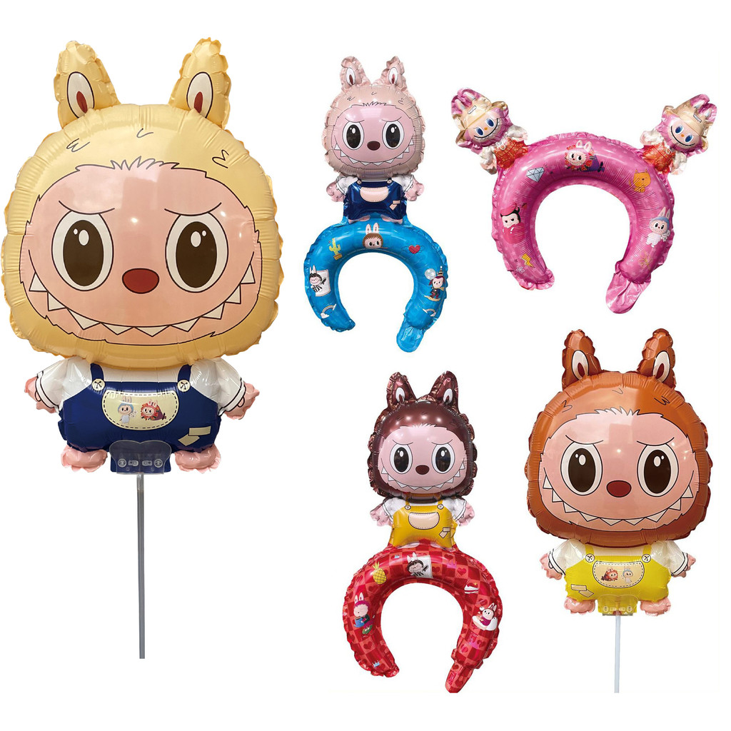 Cartoon Labubu Aluminum Film Clip Balloon Children's Party Toy Handheld ...