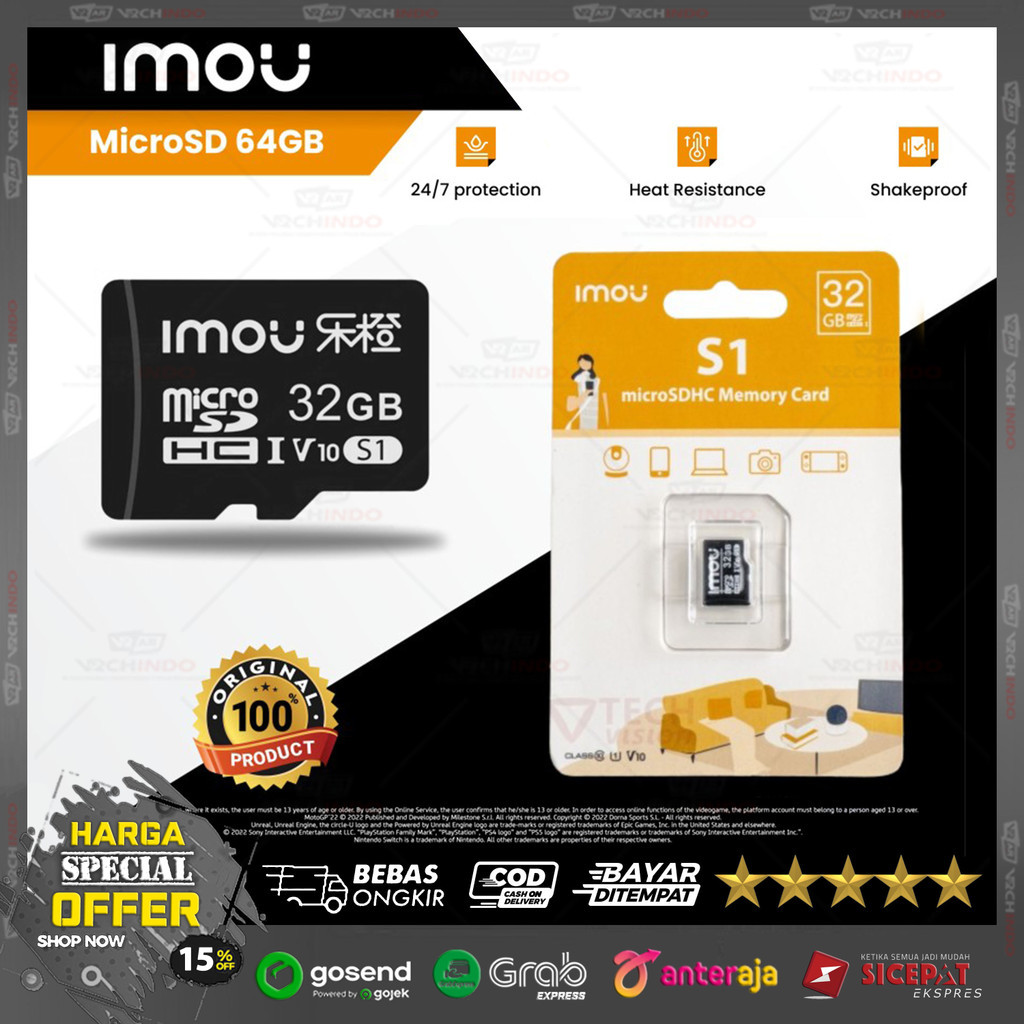 Cctv MEMORY CARD MICRO SD CLASS 10 IMOU 32GB / 64GB - ORIGINAL OFFICIAL ...