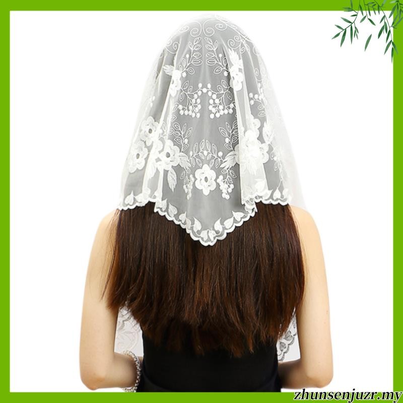 Mo* Women Triangle Mantilla Veil Latin Mass Catholic Mass Church Veil ...