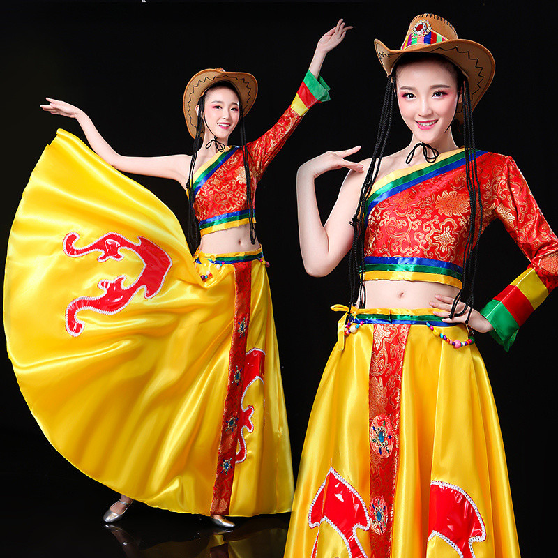 Tibetan Costume Female Adult Children Stage Performance Kangding Love Song Tibetan Square Ethnic ...