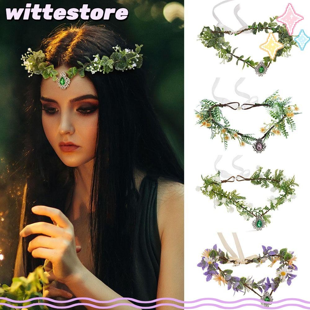 WITTE Fairy Flower Leaf Crown, Cosplay Photoshoot Elf Headpiece ...