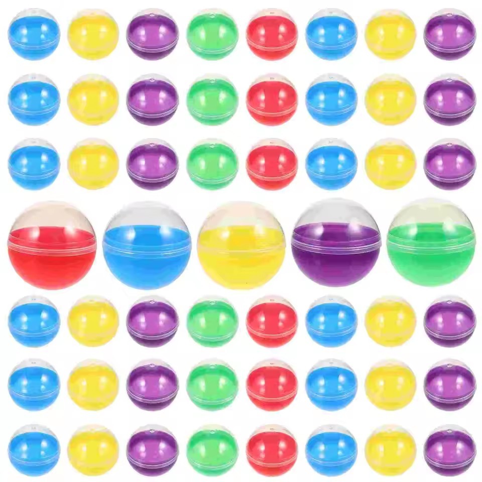 100pcs Colorful Translucent Capsules Shell Empty Round Capsules ...