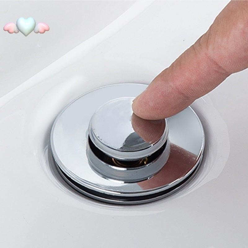 Push Button Sink Plug Sink Plug Silver Chrome Waste Sink Plug Pop-Up ...